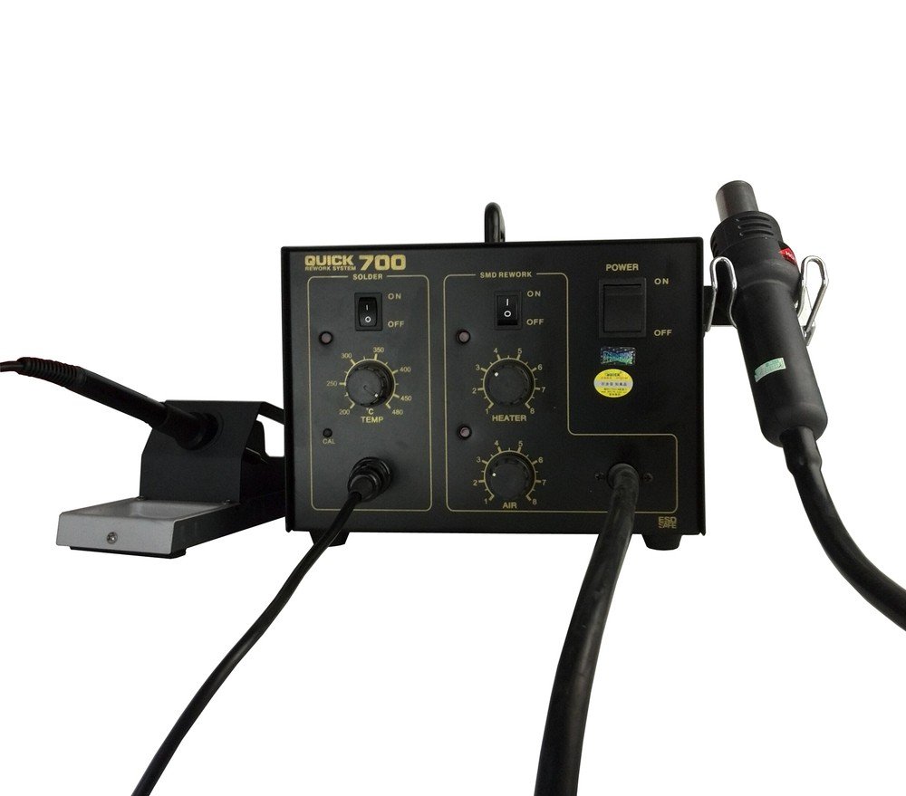 Quick 700 2 In 1 SMD Rework Station 700W Soldering Station Hot Air Gun ...