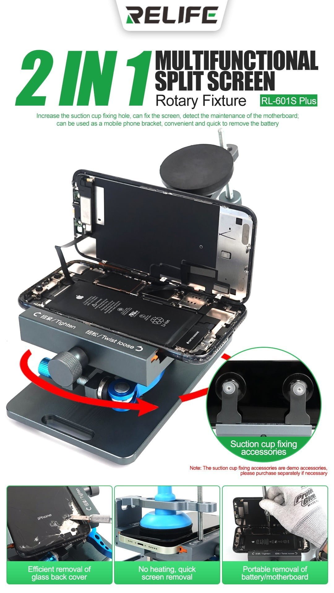 Relife RL-601S Plus - Multifunctional Screen Rotating Fixture - NKS Center